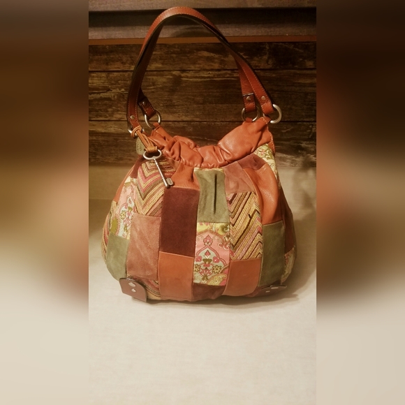 Fossil | Bags | Fossil Beautiful Vintage Hobo Bag Leather And Suede ...